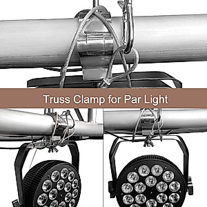 10PCS Eyeshot Premium Truss Clamp Stage Light Clamp, 2 Inch Aluminum Light Clamps for Truss, Heavy Duty 220lb LED Par Light Moving Head Lighting Clamps, Fit for 48-52mm OD Tube/Pipe