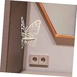 Ciieeo Wooden Butterfly Floating Shelf Ledge Delicate Books Display Rack Hanging fine Bookshelf Bohemia Books Display Wall Shelf Stand Pendant Crystal Stone Accessories