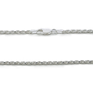 925 Sterling Silver 2.5MM Rope Chain 18