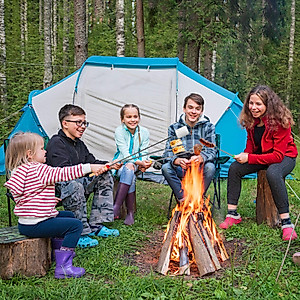 Marshmallow Roasting Sticks, Telescoping Smores Sticks for Open Fire Pit, 32 Inch Long Marshmallow Toasting Barbecue Forks BBQ S’mores Skewers for Campfire Camping Hotdog Hot Dog Bonfire Grill, 5 Pack