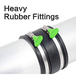 4 Inch Key Hose Clamp 12packs Key-Type Adjustable Stainless Steel Hose Clamps, dust collection hose clamps, air hose clamps, Pipe Clamp, Worm Gear Clamps, Dryer Vent Clamp, Thumb Screw Metal Clamps