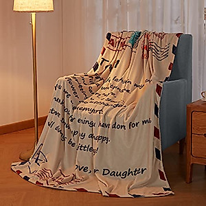 Gifts for Mom, Warm Blanket to Mom Gift from Daughter, Birthday Thanksgiving Christmas Valentine's Day Best Mom Hug Gifts for Moms, Mother Letter Soft Flannel Throw Blanket 60 x 75 Inches