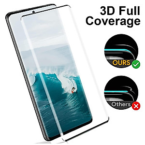 [2+2 Pack] Galaxy S21 Ultra Screen Protector 5G (6.8"), 9H Hardness Tempered Glass, Ultrasonic Fingerprint Unlock, 3D Curved, HD Clarity, Anti-Scratch for Samsung S21 Ultra 5G Glass Screen Protector