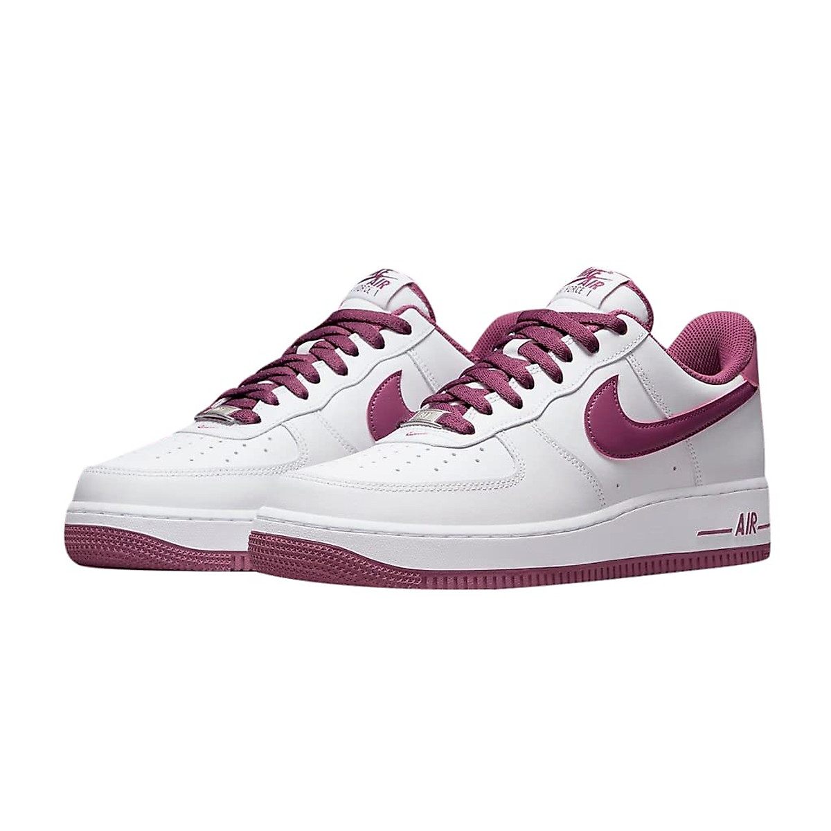 Nike Men's Air Force 1 '07 White/Light Bordeaux-White (DH7561 101) - 8.5