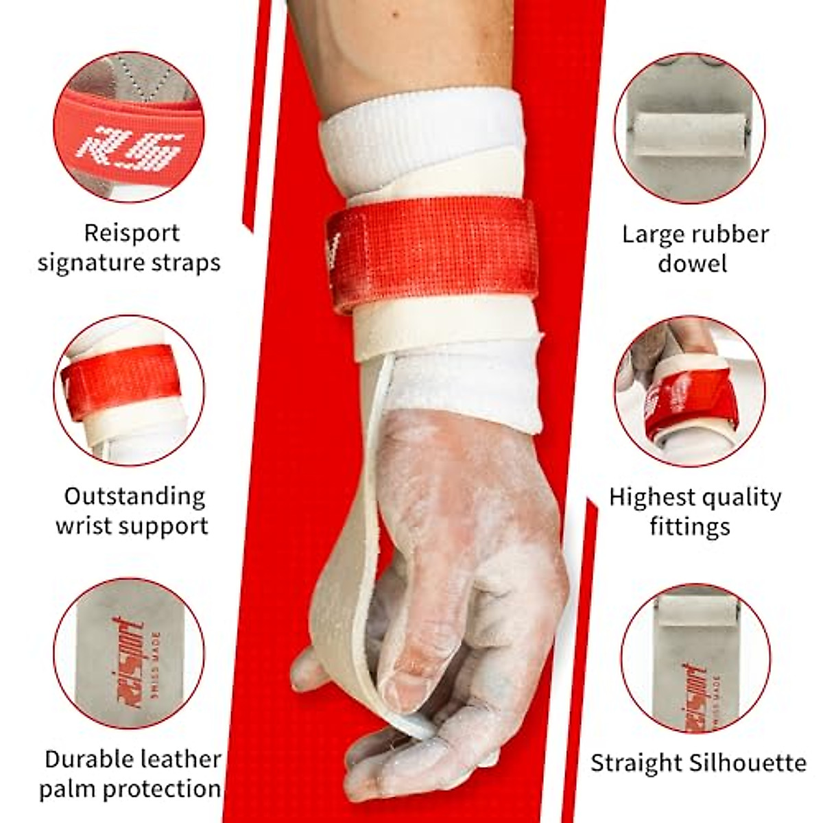 Reisport unisex adult X-Small (0) Men s Ring Grip Velcro, Natural, X-Small US