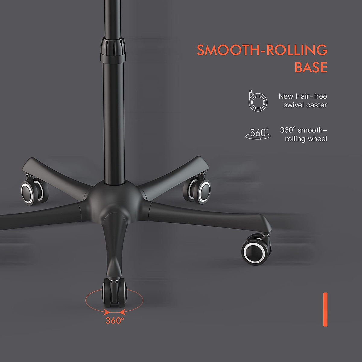 TASALON Ionic Hooded Dryer, 1875 Watts Sit Under Hair Dryer Bonnet with 3 Temperature Settings, Hooded Hair Dryer for Home Spa and Salon, Orange