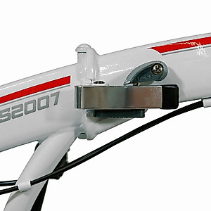 Xspec 20" 7 Speed Folding Compact City Commuter Bike, White (NOT an Electric Bike)