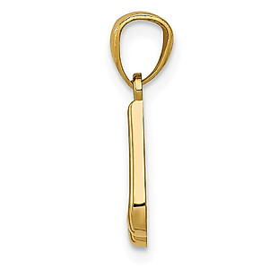 Solid 14k Yellow Gold Music Note Pendant Charm