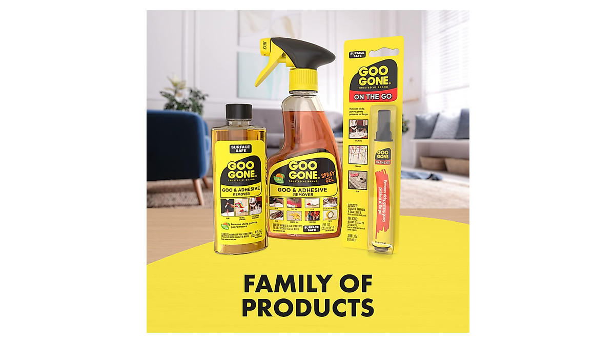 Goo Gone Original Adhesive Remover for Stickers & Grease – 2 Oz