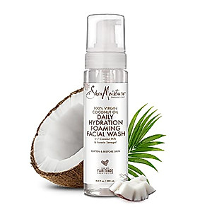 SheaMoisture 100% Virgin Coconut Daily Hydration Foaming Facial Wash, 7.5 Fl Oz