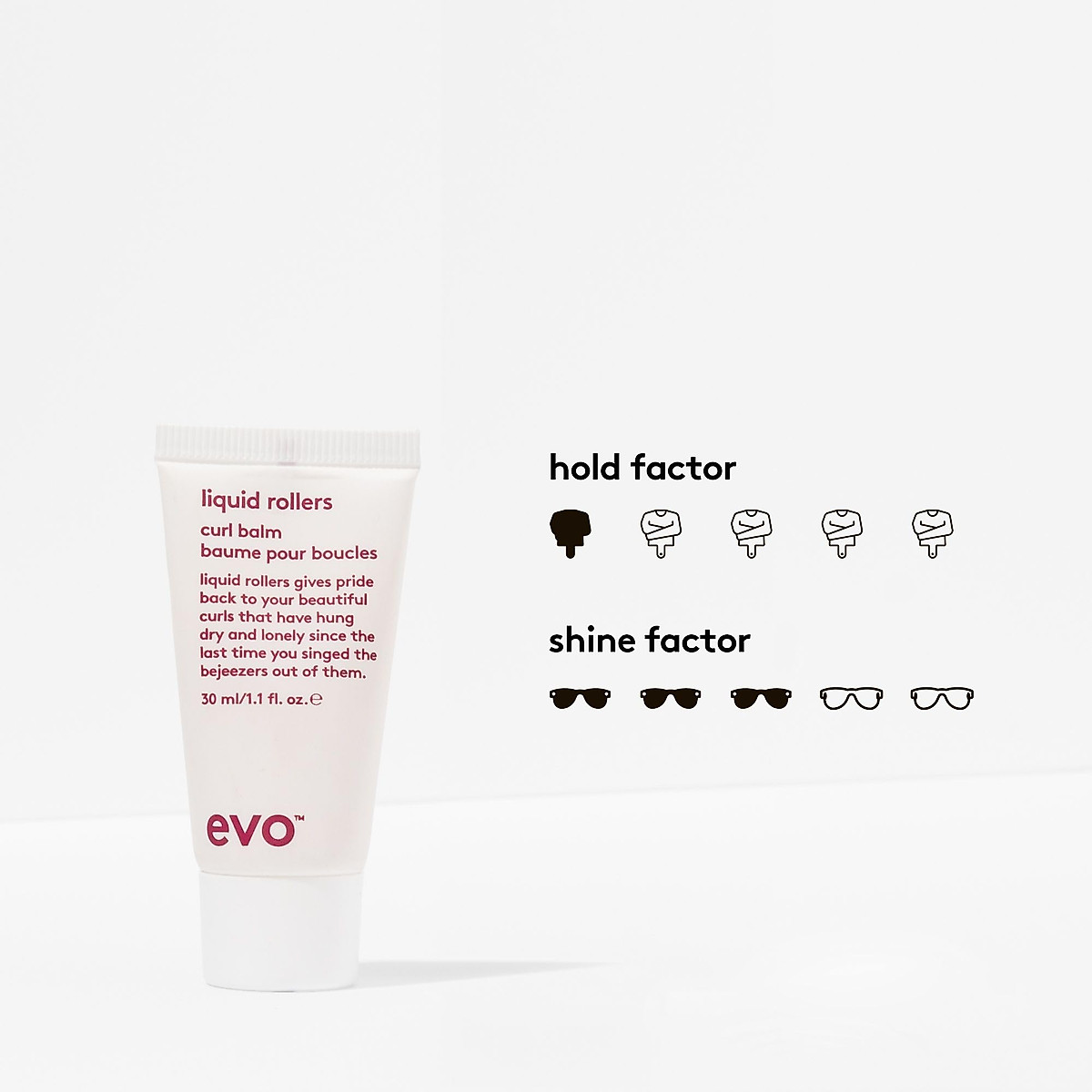 evo Liquid Rollers Curl Balm - Hair Styling Balm - Enhances Natural Curls, Protects Frizz & Improves Overall Condition