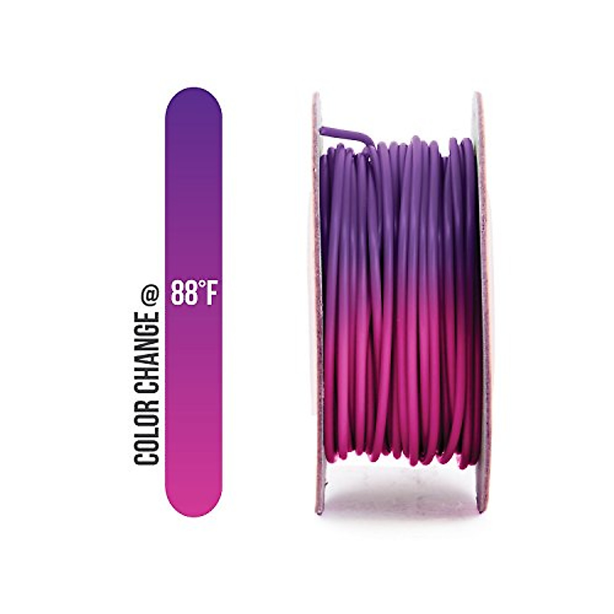 Gizmo Dorks ABS Filament 1.75mm 200g for 3D Printers, Heat Color Change Purple to Pink