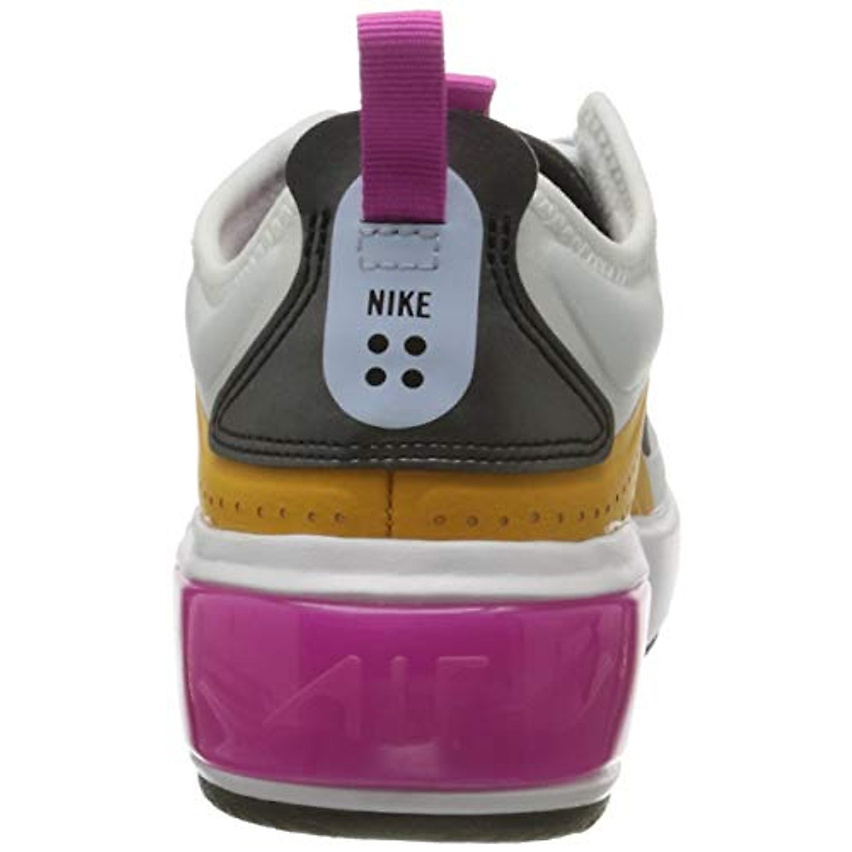 NIKE Women's Race Running Shoe, White Black Pollen Rise Hydrogen Blue, 5.5