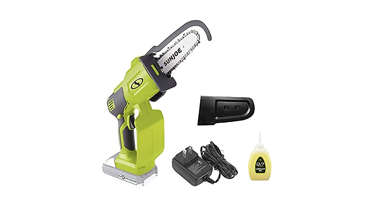Sun Joe 24V iON+ Cordless Mini Chainsaw - Prune with Ease