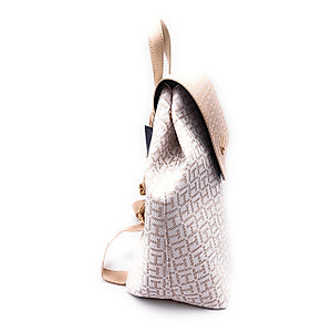 Tommy Hilfiger Laura II Flap Backpack Coated Square Monogram Fawn/Optic White/Optic White/Fawn One Size