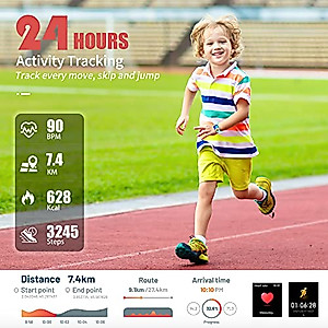 HENGTO Kids Smart Watch for Girls Boys, IP68 Fitness Activity Tracker Watch with Sleep Modes, 20 Sports Mode, Pedometers,Waterproof, Great Gift for Kids Age 6+ Kids Teens (Green)