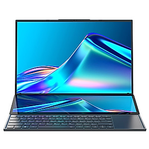 16in 14in Dual Screen Laptop, 1TB SSD For Intel For Core I7 CPU Dual Screen Laptop 100‑240V 32GB RAM For Working (US Plug)