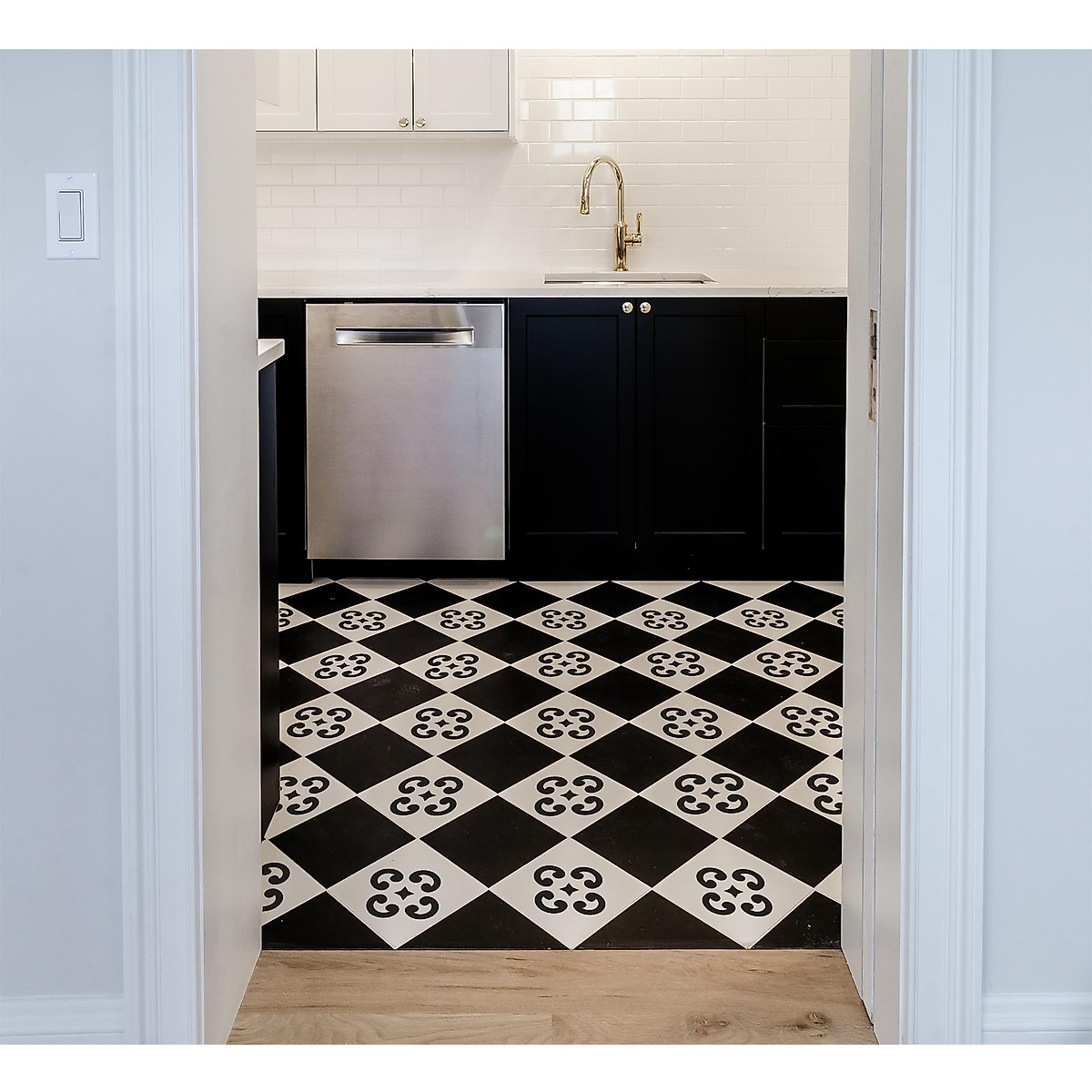 NEGLEX 16 Pack Tile Stencil Set (8X8 Inch), Mexican Stencil Pattern, Use As Floor Stencils Or Wall Stencils, Reusable Stencils for Painting Floor Furniture Canvas, DIY Mexican Talavera Home Décor