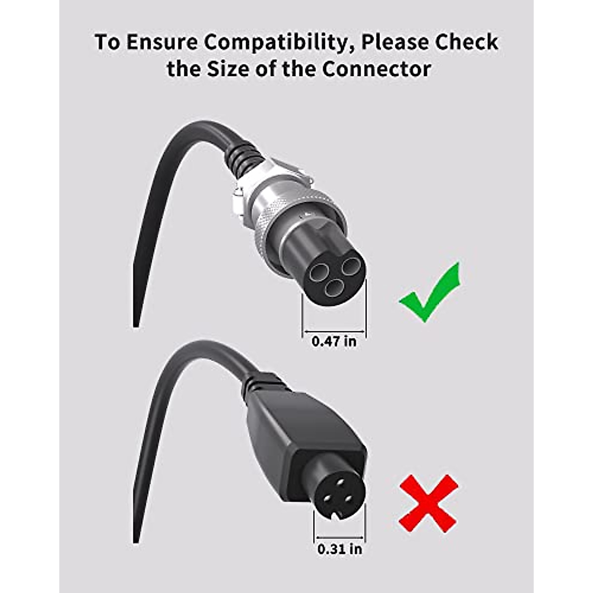 VHBW Charger Replacement for Razor Electric Scooter Compatible with Razor E100 MX350 E125 E150 E200, I750, I1000, Mongoose M750, X-Treme X-600, Schwinn S600 S1000 ST1000 Stealth X1000