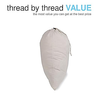 Foreign Punks Extra Large Natural Cotton Laundry Bag 22 x 28 (56CMX71 CM) Pack of 1 Natural