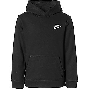 Nike Boy's Club Fleece Pullover Hoodie (Little Kids) Black 5 Little Kids