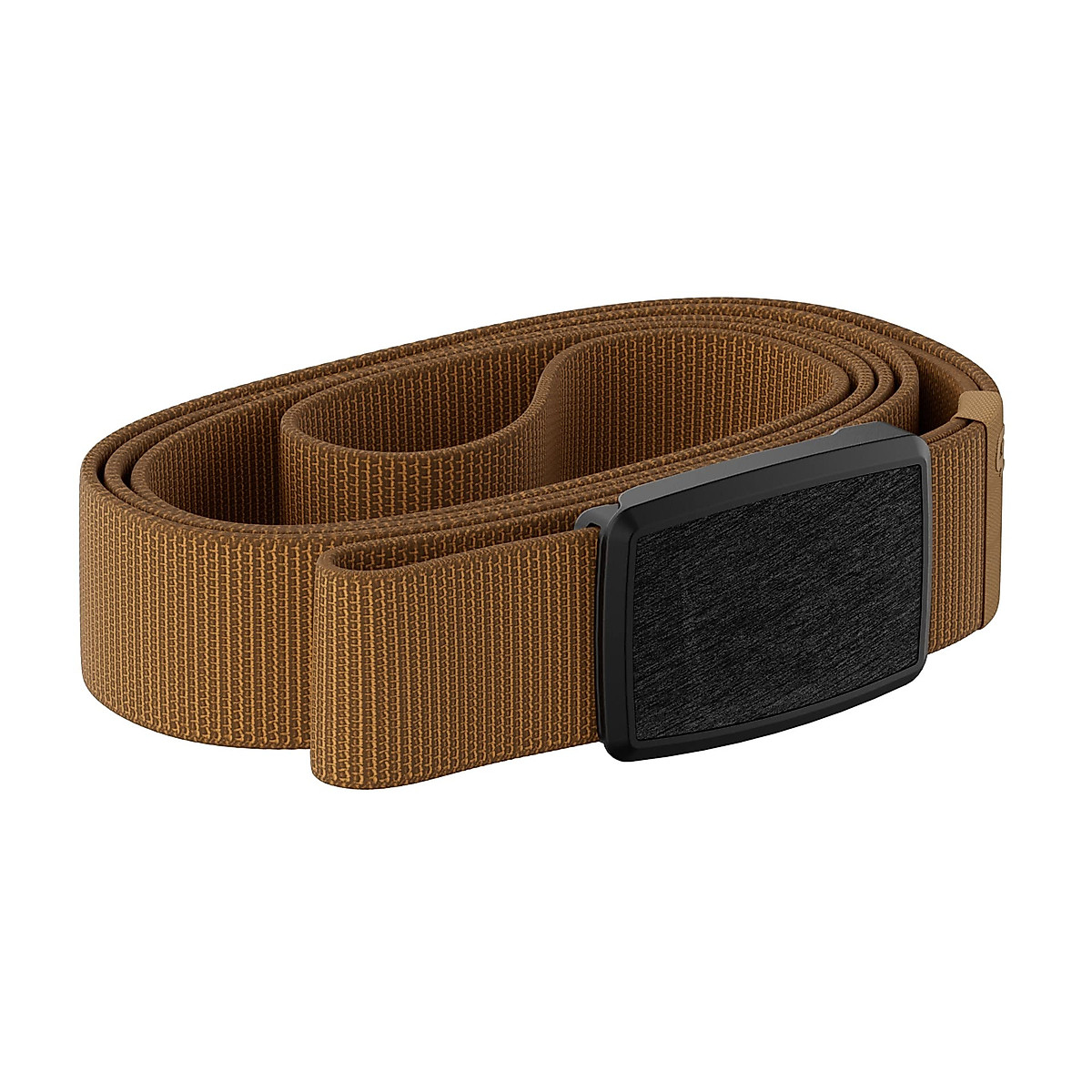 Groove Life Groove Belt Low Profile Midnight/Buck - Men's Stretch Nylon Belt with Magnetic Aluminum Buckle, Lifetime Coverage - Large (37-40")