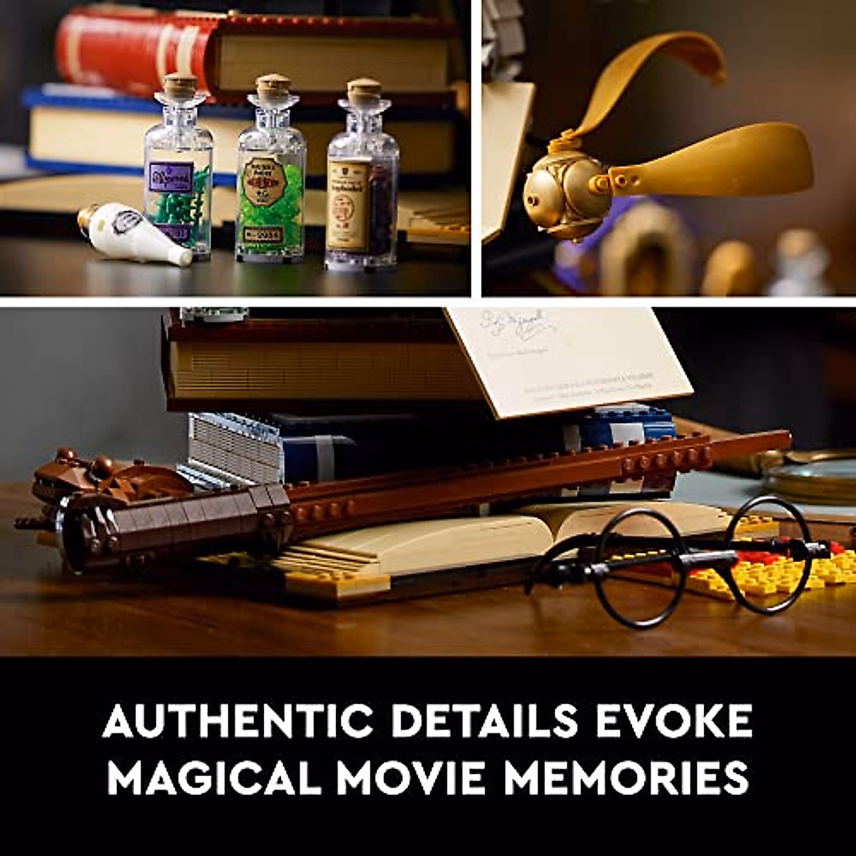 LEGO Harry Potter Hogwarts Icons - Collectors' Edition 76391 20th Anniversary Collectable Hedwig Owl Model, with 3 Exclusive Golden Minifigures: Dumbledore, McGonagall and Hagrid; Great Gift Idea