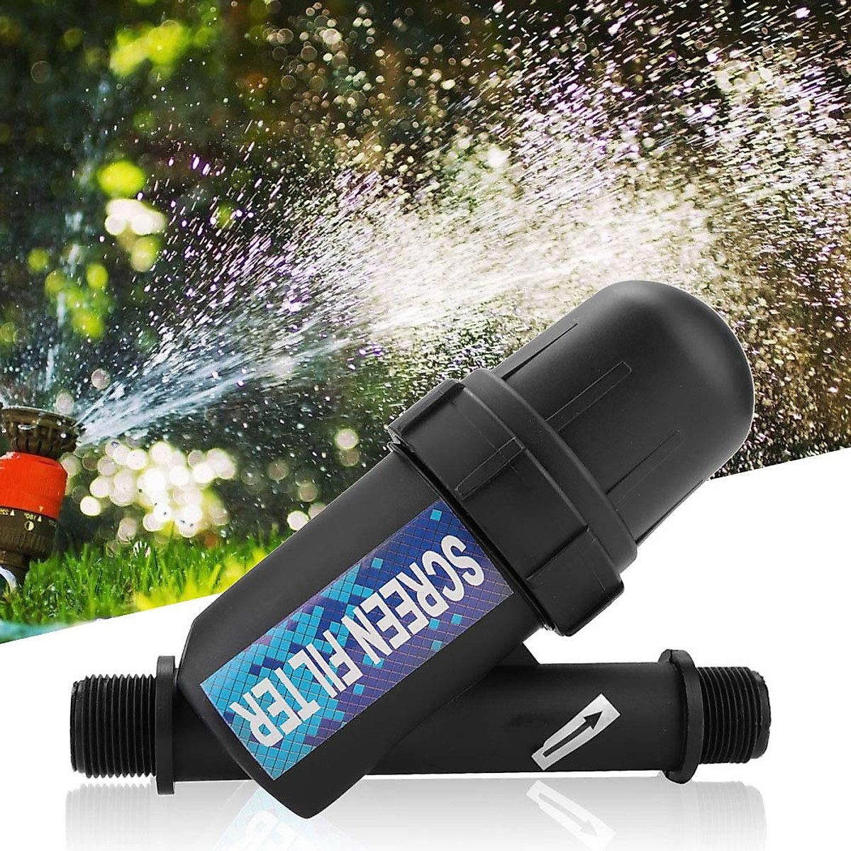 Oumefar 3/4" Large Capacity Disc Filter Stainless Steel Water Screen Filter 3/4 Inch Effective Water Filter for Drip Irrigation Water Pool Pump DN25