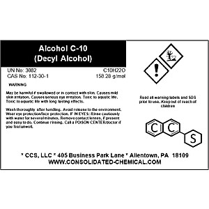 Alcohol C-10 (Decyl Alcohol) High Purity Aroma Compound High Purity Aroma Compound 100mL (3.3 Fl Oz)