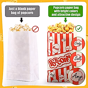 202 Pcs Popcorn Machine Supplies Set, Kernel Sifting Speed Scoop, Stainless Steel Seasoning Dredge with Handle, 200 Pcs Popcorn Bags Bundle for Home Kitchen Theater Movie Tools Supplies (1Oz & 2Oz)