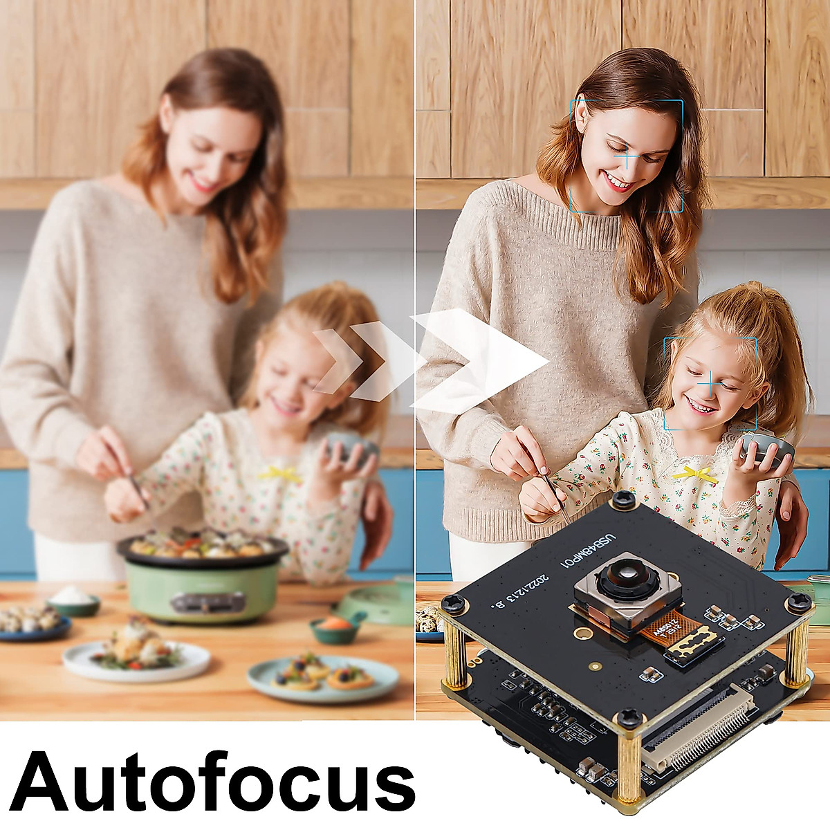SVPRO USB Camera Module Autofocus 48MP Industrial Board Camera 8000x6000 High Definition Camera for Altimeter, Automatic Focusing UVC Plug and Play Camera for Machine Vision