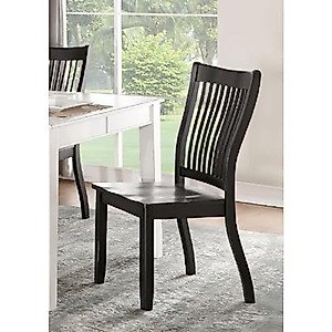 Wycian Chair Seat Cushion, Chair Vanity 2PCS Solid Wood Black Living Room Bedroom Dining Rooms Garden