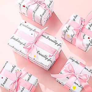 Junkin 10 Sheets Funny Wrapping Paper Adult Rude Wrapping Paper Gift Wrap Suitable for Girlfriend or Boyfriend Adult Wrapping Paper for Birthday