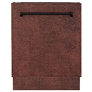 ZLINE 24" Tallac Series 3rd Rack Tall Tub Dishwasher in Hand Hammered Copper with Stainless Steel Tub, 51dBa (DWV-HH-24)