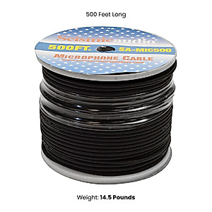 Seismic Audio Speakers Microphone Cable, Build Your Own Mic Cable, Spool of 500 Feet Cable