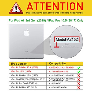 Fintie SlimShell Case for iPad Air 3rd Gen 10.5" 2019 / iPad Pro 10.5 Inch 2017 with Built-in Pencil Holder - Lightweight Smart Stand Soft TPU Back Cover, Auto Wake/Sleep (Composition Book Lilac)