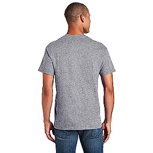 Gildan Men's Crew T-Shirts, Multipack, Style G1100, Black/Sport Grey/Charcoal (5-Pack), Large