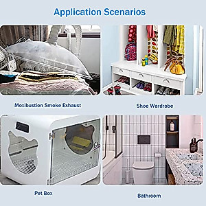 MOLAB Inline Duct Fan, Bathroom Exhaust Fan, 2 Inch Inline Duct Fan with Power Supply, Powerful Exhaust Fan Kitchen 12V 6W Mini Blower for Bathroom Office Hall Hydroponic Kitchen(Color:1)