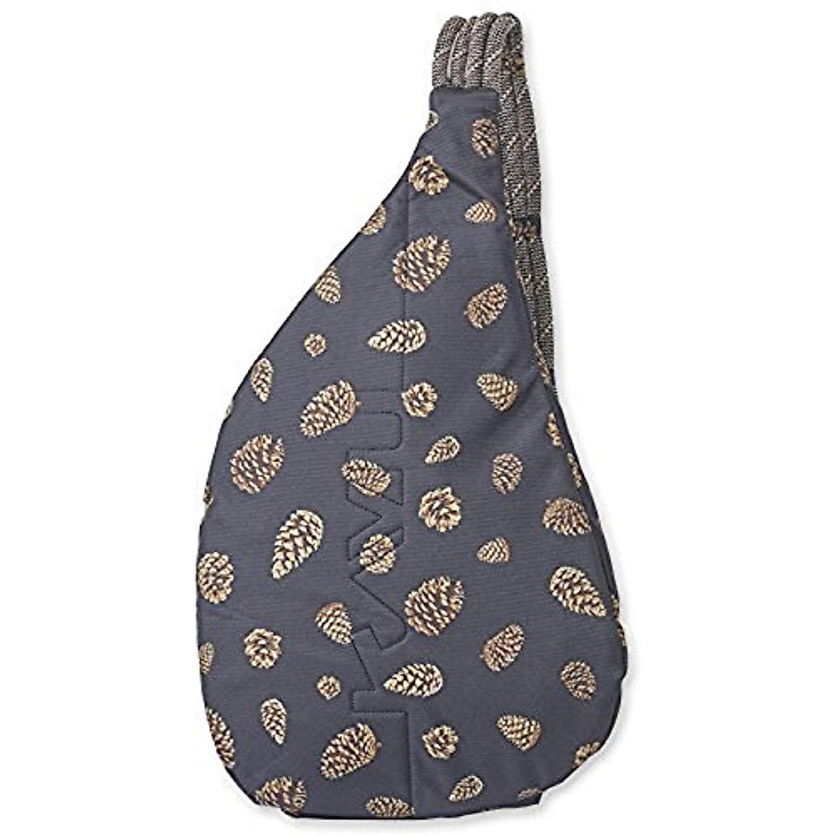 KAVU Original Rope Sling Pack with Adjustable Rope Shoulder Strap, Pine Cones