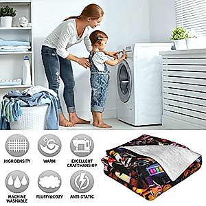 Throw Five Blanket Nights Blanket Bedding Blanket Sofa at Blanket Flannel Blankets Air Conditioning Freddy's Blanket Fans Gifts 50"X40"