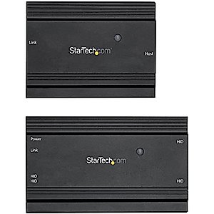 StarTech.com 4-Port USB 2.0 Extender Hub Over Single CAT5e/CAT6 Ethernet Cable (RJ45) - 330ft (100m) - USB Extender Hub Adapter Kit - Metal Housing - Externally Powered - 480 Mbps, TAA