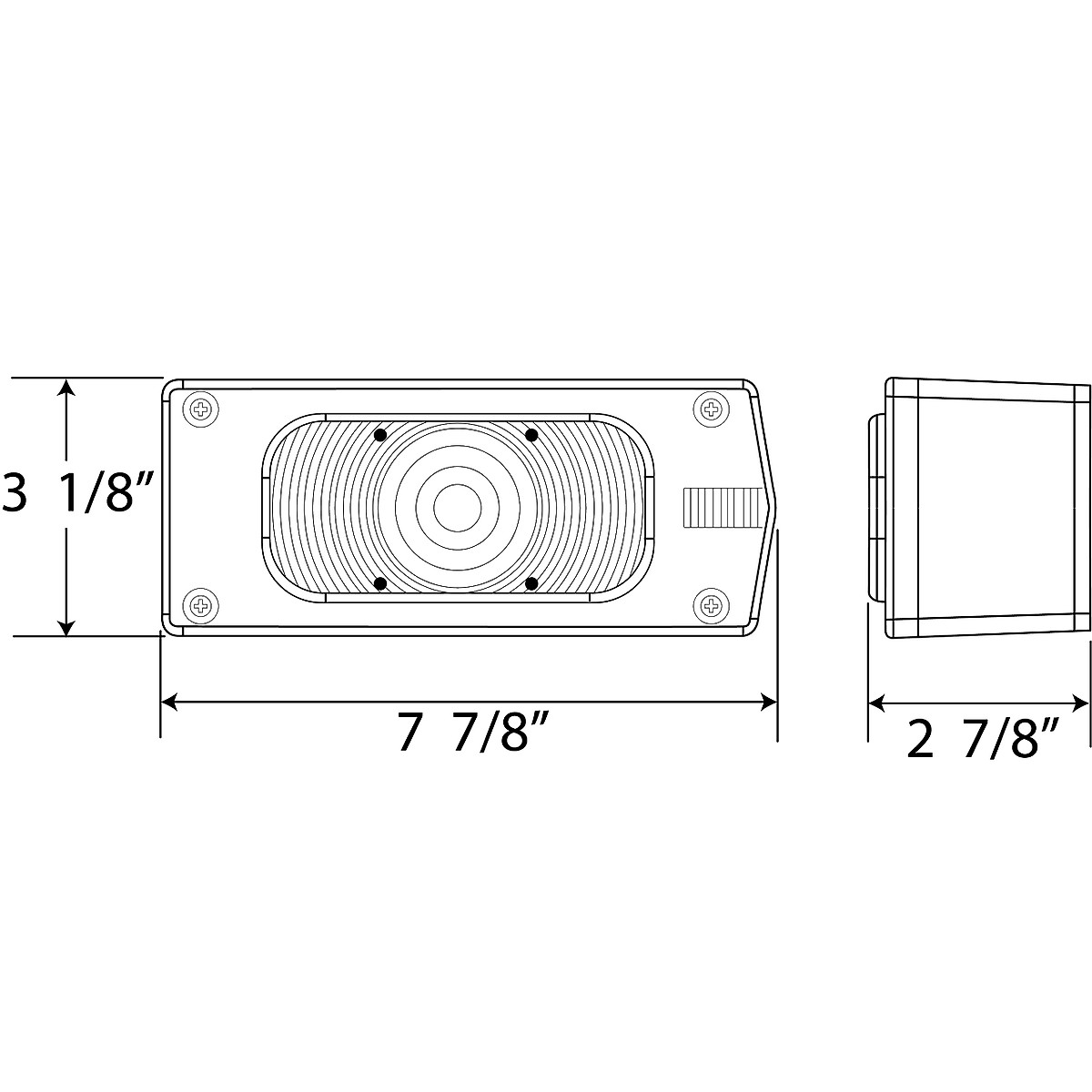 Optronics ST36RS Universal Mount Combination Tail Light, Passenger Side