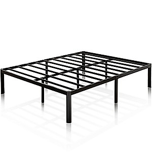 ZINUS Van 16 Inch Metal Platform Bed Frame / Steel Slat Support / No Box Spring Needed / Easy Assembly, Black, Full