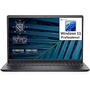 Dell Vostro 3510 15.6" FHD Business Laptop Computer, Intel Core i3-1115G4 up to 4.1GHz (Beat i5-10210U), 8GB DDR4 RAM, 256GB PCIe SSD, 802.11AC WiFi, Bluetooth, Carbon Black, Windows 11 Pro