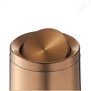VIORED Wastebasket Stainless Steel Indoor Trash Can Office Paper Basket Flip 10L Trash Can Kitchen Room Home Living Room Bedroom Garbage Can Trash Bin (Size : 1)