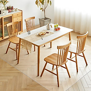 tixpol Area Rug for Living Room, 6'x9' Clear Area Rug for Dining Room, Protector Floor Mat for Home Office Laundry Dining Area, Non-Slip Waterproof Vinyl Area Rug for Kids Pet (Clear)