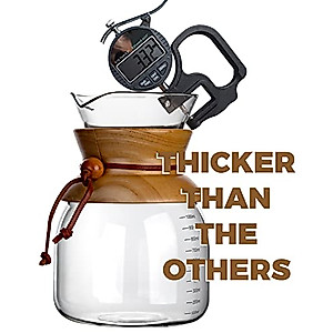 AGOGO Pour Over Coffeemaker Dripper with 304 Stainless Steel Filters Carafe High Capacity 10 Cup