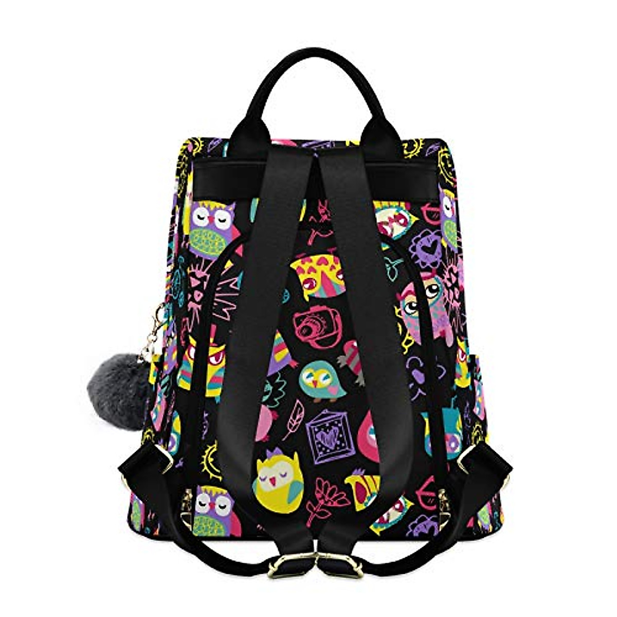 ALAZA Cute Owl Print Animal Backpack Purse for Women Anti Theft Fashion Back Pack Shoulder Bag