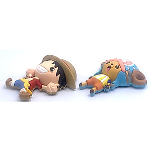 Monogram One Piece Monkey D. Luffy & Tony Tony Chopper 2 Piece 3D Foam Figure Magnet Set - Magnet for Refrigerators and Lockers