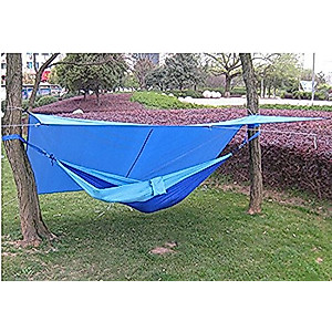 Portable Lightweight Camping Tent Tarp Shelter Hammock Cover Sun Shade Beach Picnic Mat Include Stakes and Carry Bag